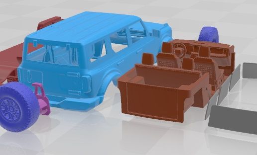 🚙 Ford Bronco 2021 4 Door Printable Car・ 3D File for 3D printing・Cults