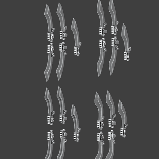 🛰 Space Warriors: Falax Blades・ 3D File for 3D printing・Cults