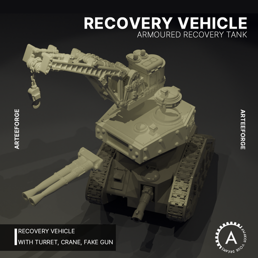 🔨 Armoured recovery vehicle・ STL File for ・Cults