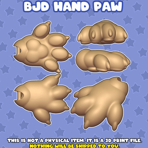 🐾 BJD Kemono Paws Set (Kabbit Compatible)・ 3D File for 3D printing・Cults