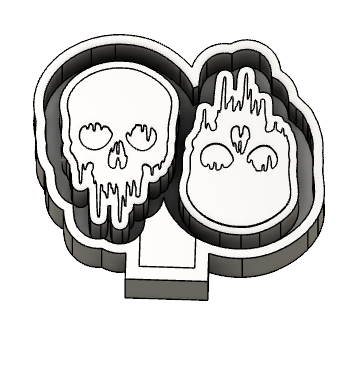 STL file Melting Skull Freshie Vent Clips 🫠 ・Design to download and 3D ...