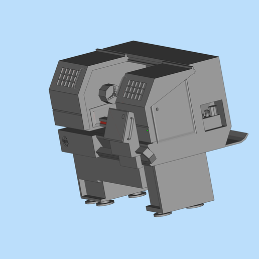 🦸 Digital model of industrial processing precision machine tool scene ...