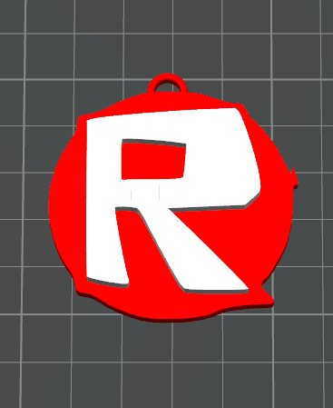 🗝️ Roblox "R" Logo Keychain | 50mm OBJ File・ OBJ File for 3D printing・Cults