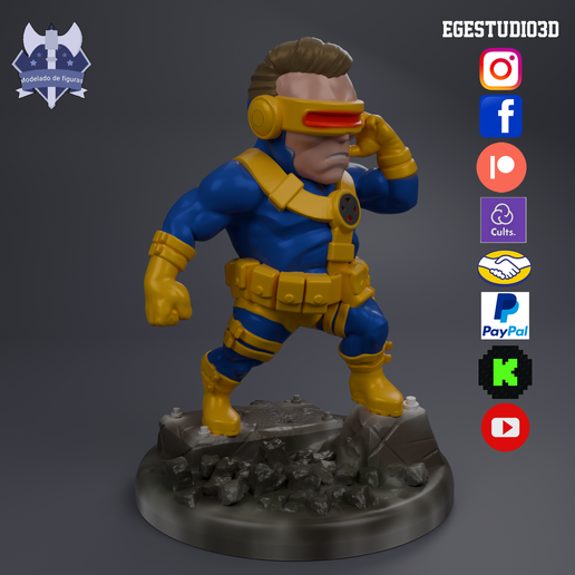 Archivo STL chibi scott x-men 👾 ・Diseño imprimible en 3D para descargar ...