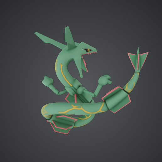 🐉 Rayquaza - Pokémon Legendary Dragon | 3D Printable Figure STL・ STL ...