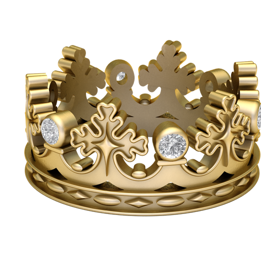 👑 Crown Ring 3D printable model・ STL File for 3D printing・Cults
