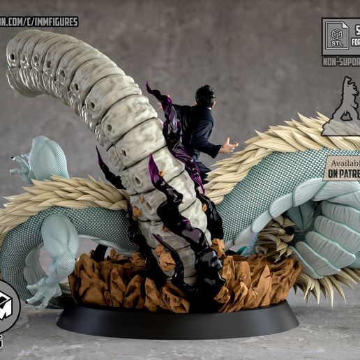 🐉 IMM Figures - Suguru Geto & Dragon・ 3D File for 3D printing・Cults