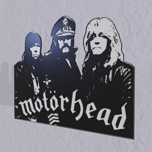 STL file MOTORHEAD - FLAT RELIEF 🪨 ・3D printable model to download・Cults