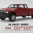 3D file Dodge 1500 2nd gen Truck Extended Quad Cab Body Printable 🥈 ・3D ...