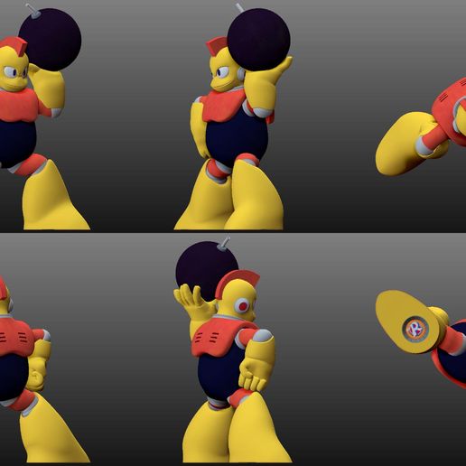 👨 Mega Man 1: Bomb Man・Free 3D File for 3D printing・Cults