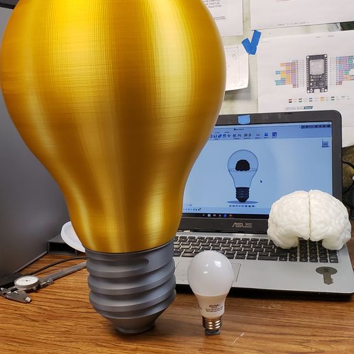 🖨️ Giant Lightbulb Model・Free STL File for 3D printing・Cults
