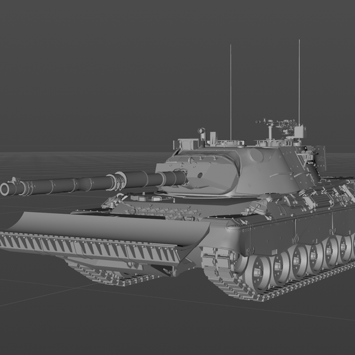 🐆 German Leopard 1A5 tank digital 3D model material・ OBJ File for 3D ...