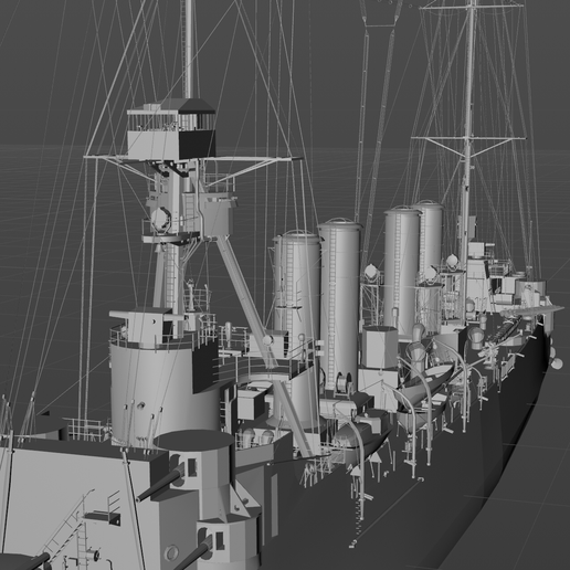 🚢 Digital model of the USS Marblehead・ OBJ File for 3D printing・Cults