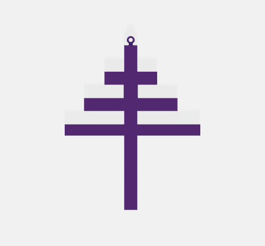 PAPAL CROSS・ STL File for 3D printing・Cults