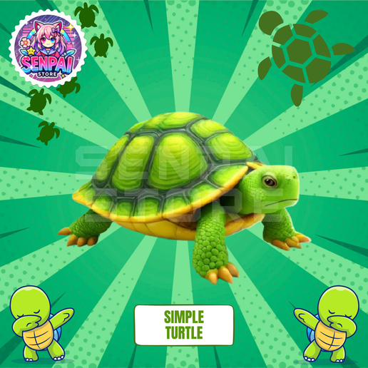 🐢 Simple Turtle 3D Model・Archivo STL Gratis para Impresión 3D・Cults