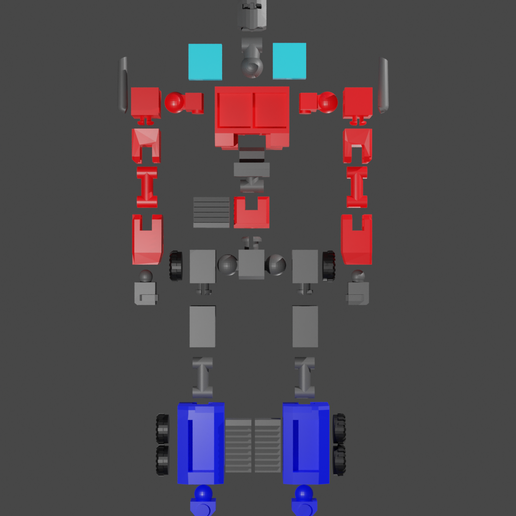 🚐 Micromaster Optimus Prime with Mini Trailer and Roller・ STL File for ...