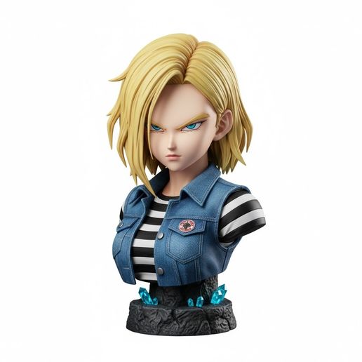 👤 bust android 18 dragon ball・ STL File for 3D printing・Cults