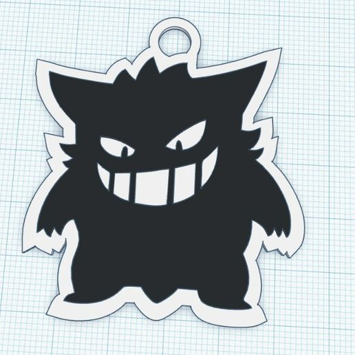 STL file pokemon gengar keychain 🐉 ・3D printer design to download・Cults