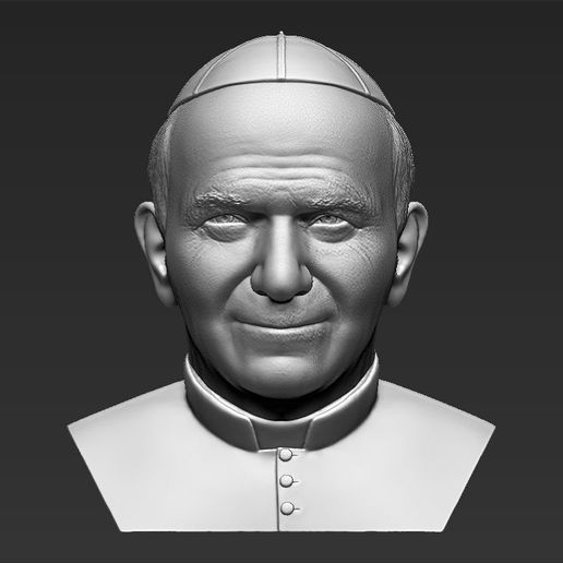 👤 Pope John Paul II bust for full color 3D printing・ 3D File for 3D ...