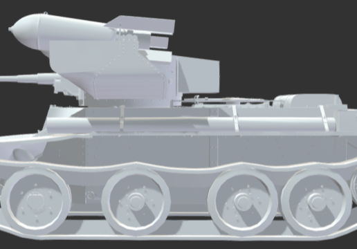Archivo OBJ RBT-5 (BT-5) Artillery Rocket launcher 1/35 Scale 🧨 ・Diseño ...
