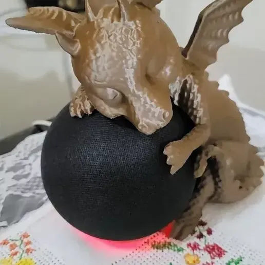 🐉 Suporte Alexa Echo Dot 4a e 5a Geração Careful Dragon Mom・ STL File ...