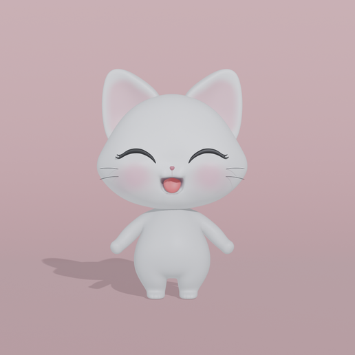 Free STL file cute cat 🐱 ・3D printer design to download・Cults
