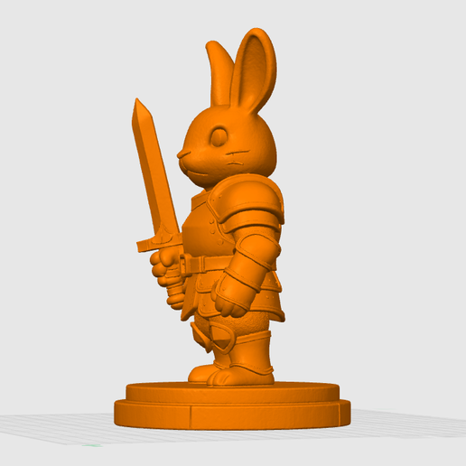 🐇 Warrior Bunny Knight – Fantasy Miniature STL (Rabbit with Sword ...