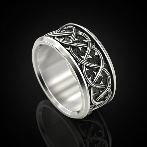 👑 Thorn crown ring・ STL File for ・Cults