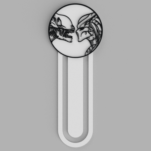 Free STL file Alien_vs_Predator Bookmark for books 🔖 ・Object to ...