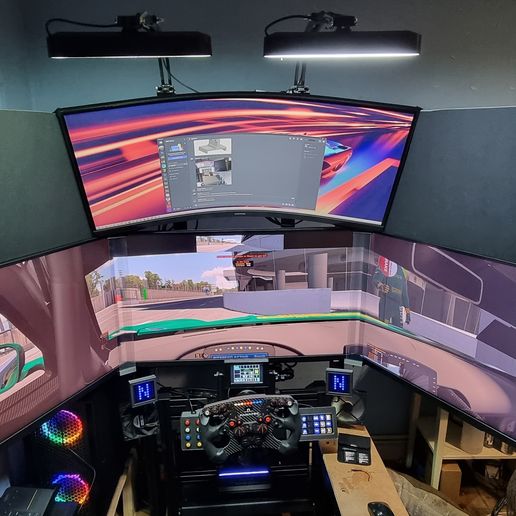 🎲 Phillips Hue Sim Racing mount・ 3MF File for ・Cults