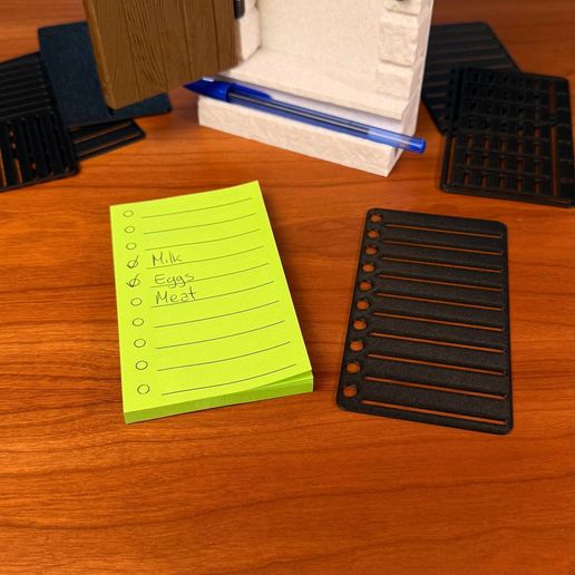 🎶 SECRET NOTE | STICKY NOTES HOLDER & STENCILS・ 3D File for 3D printing ...