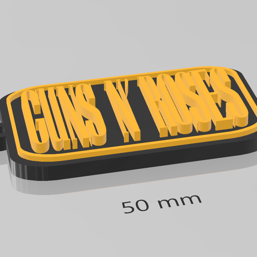 3MF file Guns N' Roses Keychain Name 🗝️ ・3D printable design to ...