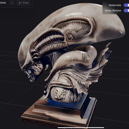 👤 Xenomorph bust・Free 3D File for 3D printing・Cults