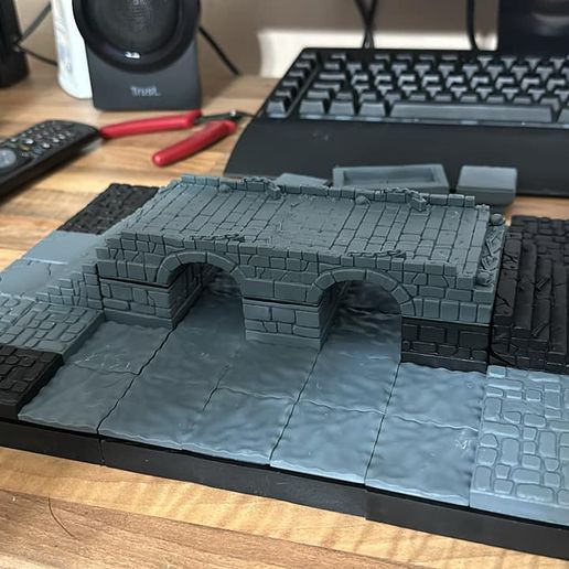🌉 Dungeon Blocks - Double width long bridge・Free STL File for 3D ...