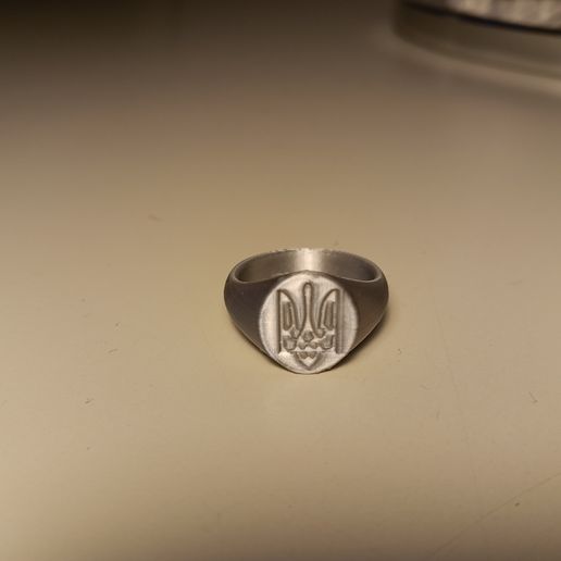 🇺🇦 Ukraine Trident Sign Signet Ring・Free 3D File for ・Cults