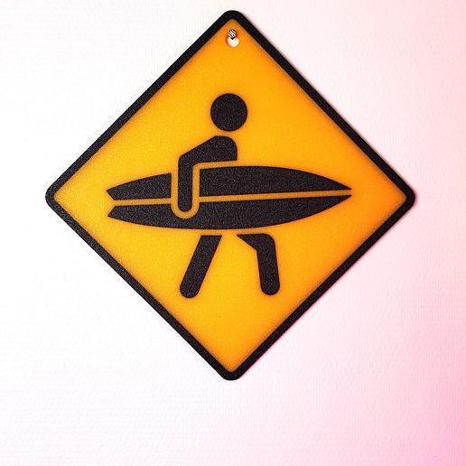 Archivo STL gratis Surfer Sign Wall 🏄 ・Diseño de impresora 3D para ...