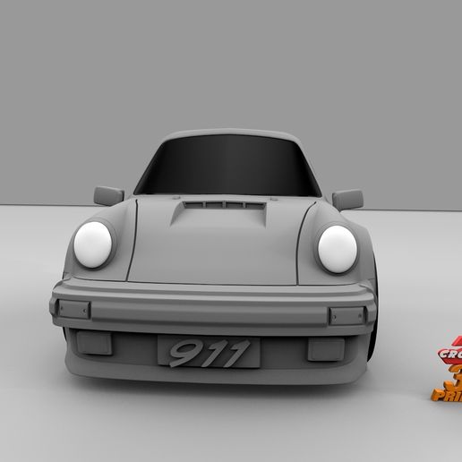 🚗 PORSCHE 911 Turbo Comic-Car・ STL File for ・Cults