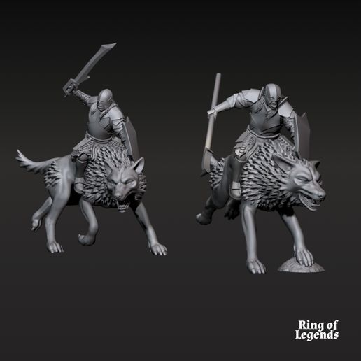 Archivo 3D 2x Rider Super Orc - Mounted | Super Orcs | Fantasy | Ring ...
