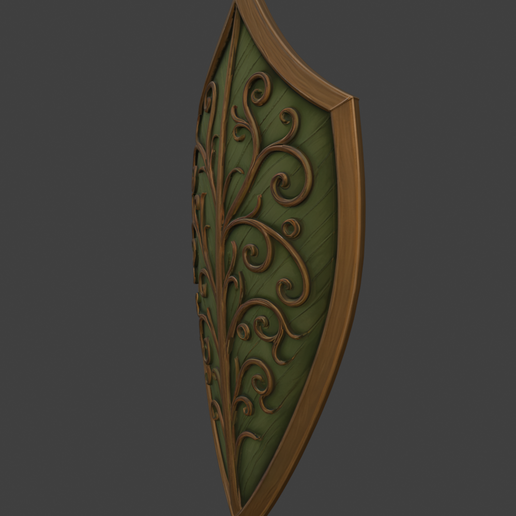 🧝 Elven Leaf Shield・ STL File for 3D printing・Cults