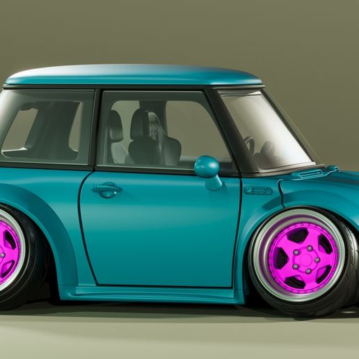🚗 MiniCooper S tooned model kit・ STL File for 3D printing・Cults