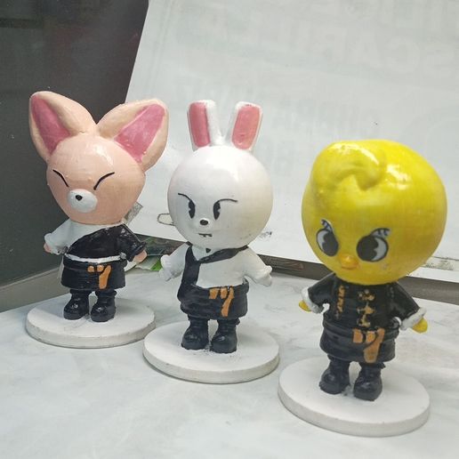 3D print Skzoo Stray kids figure set of 3・Cults