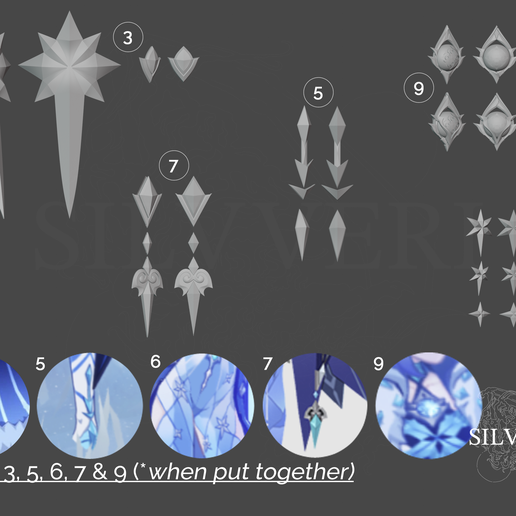 🧙 Fatui Cryo Cicin Mage Accessories Bundle for Cosplay - Genshin Impact ...