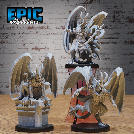 🎲 Graveyard Gargoyle Set ‧ DnD Miniature ‧ Tabletop Miniatures ‧ Gaming ...