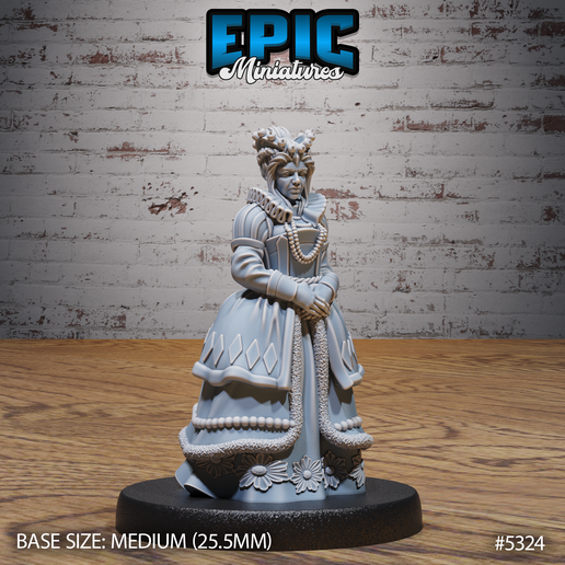 👸 Noble Queen ‧ DnD Miniature ‧ Tabletop Miniatures ‧ Gaming Monster ...