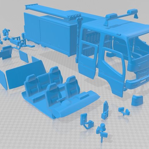 🔥 Mitsubishi Fuso Canter FG Fire Truck 2016 Printable・ 3D File for 3D ...