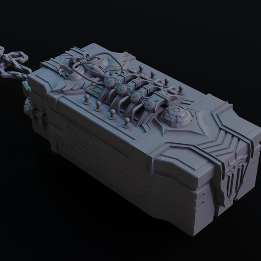 ⚔ STASIS CASKET – Cinematic Relic Prop (28–32mm Scale)・Free 3D File for ...