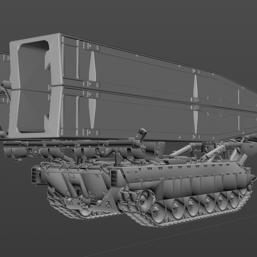 🪖 British "Titan" tank bridge vehicle 3D model material・ OBJ File for ...