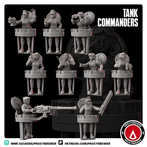 🪖 Tank Commanders - Female Builder・ 3D File for 3D printing・Cults