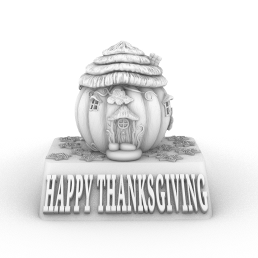 STL file Happy Thanksgiving-pumpkin 🎁 ・3D printing template to download ...