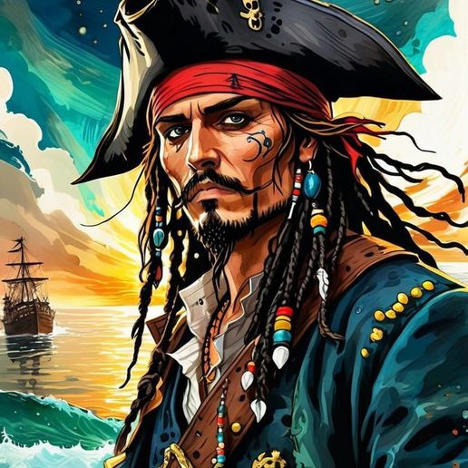 👾 Captain Jack Poster・ STL File for 3D printing and CNC machining ...